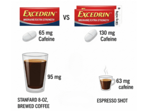 How Much Caffeine is in Excedrin Migraine & Extra Strength?