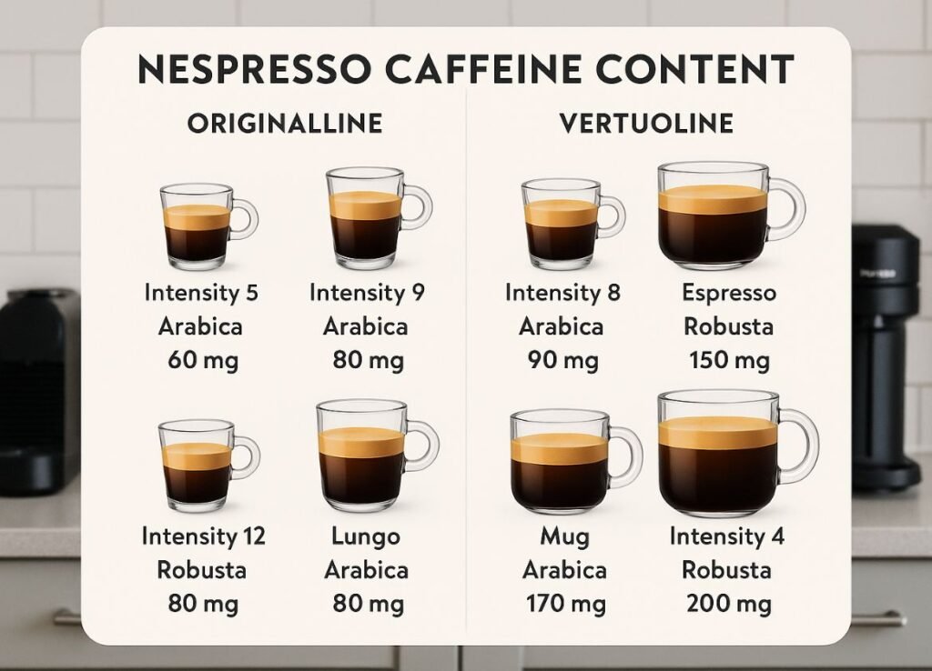 Nespresso Caffeine Content- Strongest Pods, Lowest Caffeine & What to ...